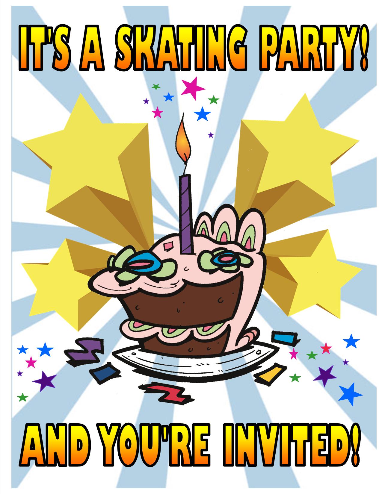 Z PARTY INVITATIONS - Jumpin' Jupiter Skate & Fun Center