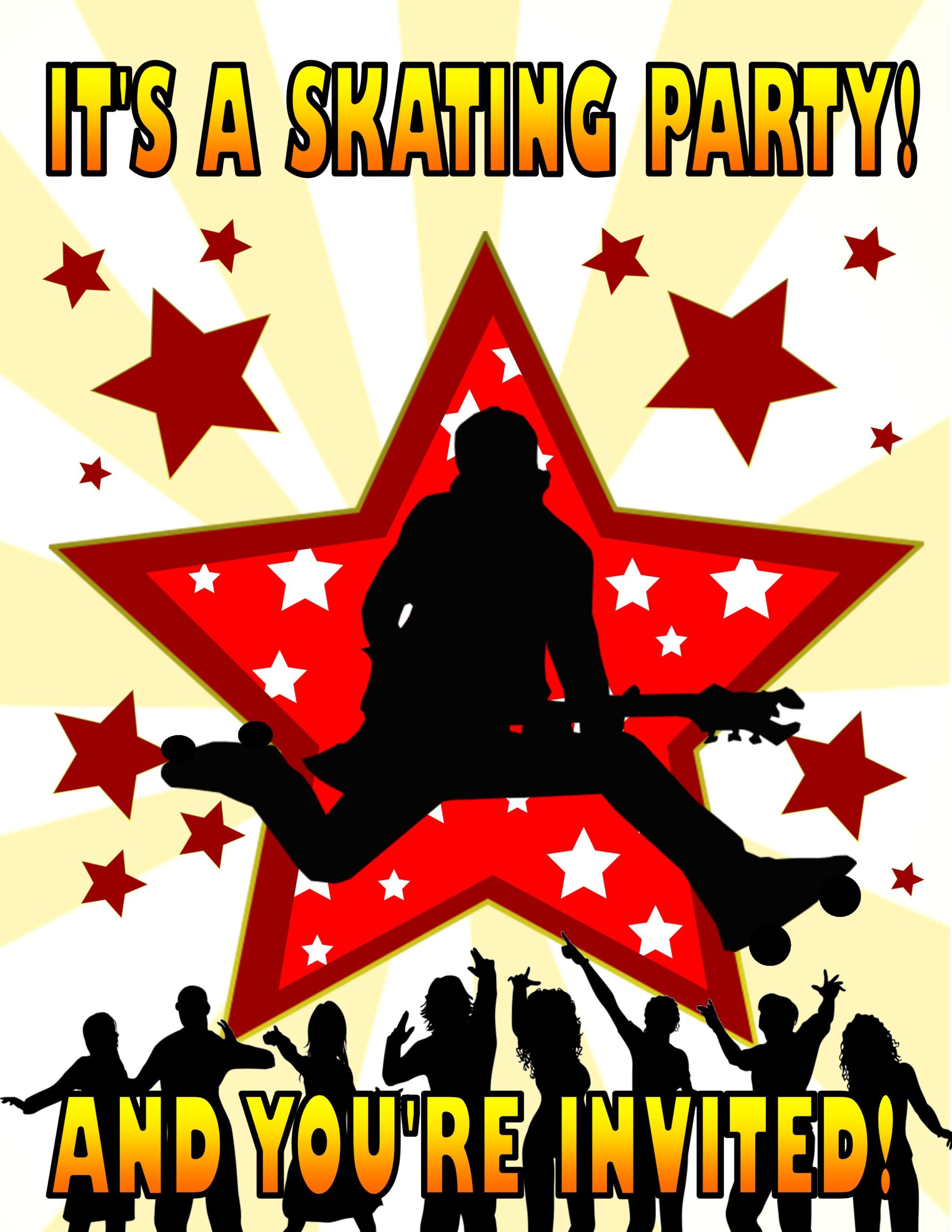 Z PARTY INVITATIONS - Jumpin' Jupiter Skate & Fun Center