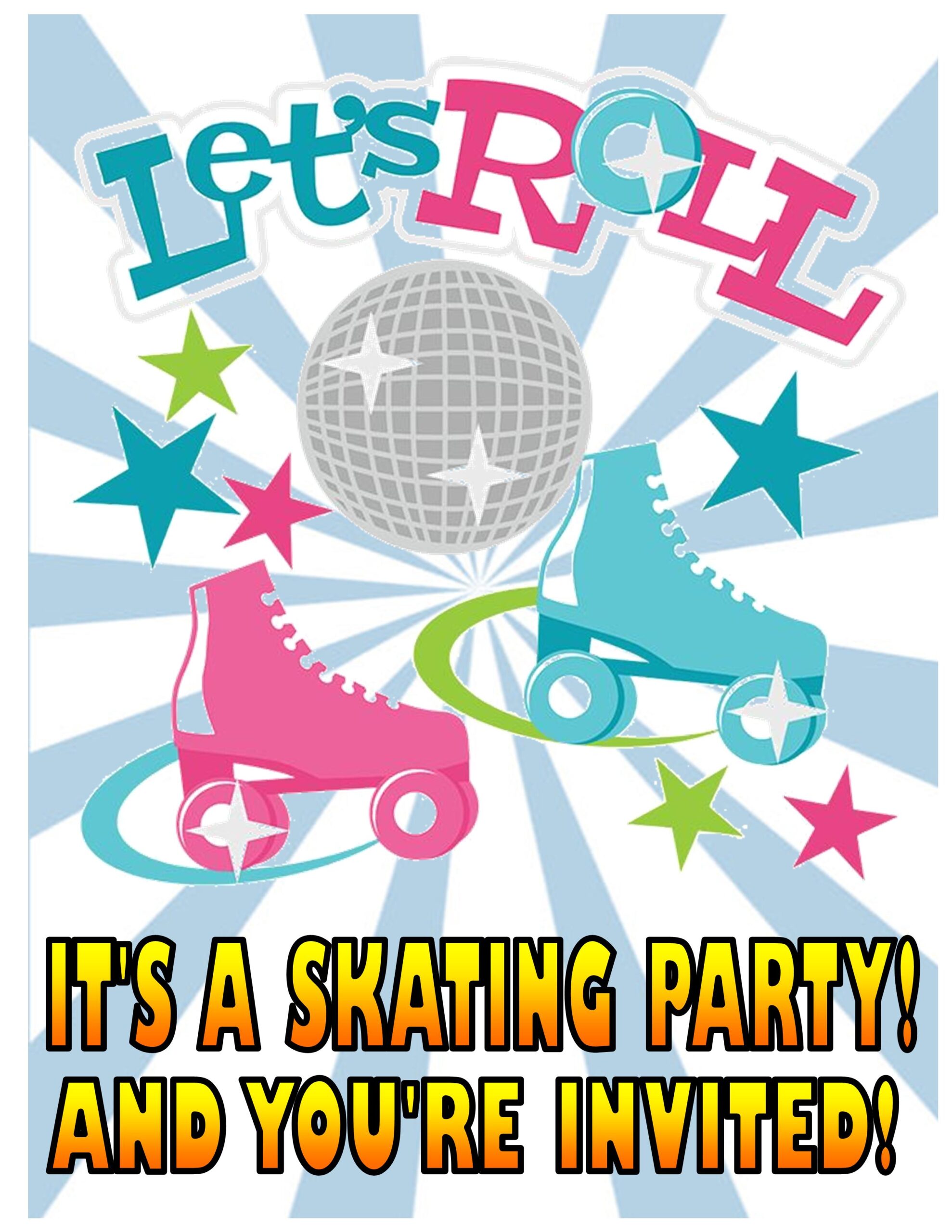 Z PARTY INVITATIONS - Jumpin' Jupiter Skate & Fun Center